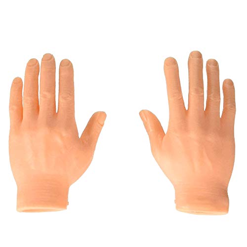 PHEZEN Hand Finger Puppet, 10 Pack Portable Tiny Hands, Little Finger Props for Hands, Mini Hand Puppet with Left Hands and Right Hands for Game Party, Mini Prank Hand & Gag Gifts for Adults