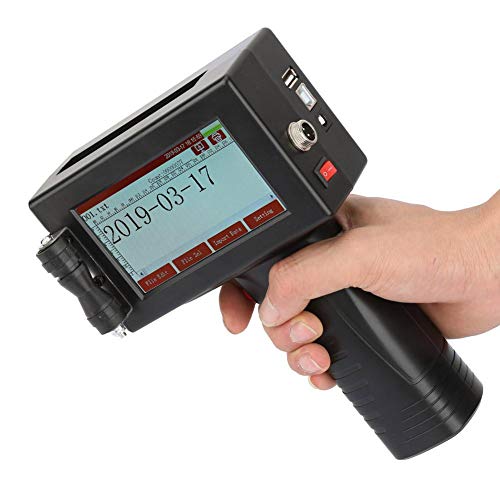 Cuifati 300DPI High Definition Smart Touch Screen Intelligent Handheld Printer Inkjet Printer Coding Machine US Plug 100-240V, Large-Screen Display Printer