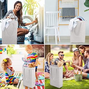 DYD Slim Laundry Basket with Handles Collapsible Linen Hampers for Bedroom Storage Built-in Lining with Detachable Brackets Well-Holding Foldable Laundry Hamper for Toys Clothing Organization