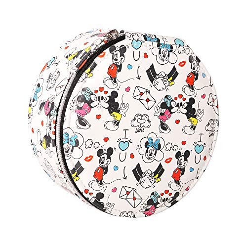 Disney Mickey and Minnie Mouse I Love You Faux Leather Travel Jewelry Box Organizer