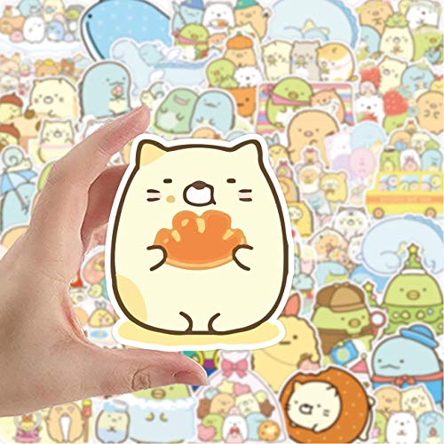 100pcs Cartoon Sticker Cute Cartoon Stickers Vinyl Waterproof Stickers for Kids Teens Adults Laptop Water Bottles Skateboard Birthday Party Supplies