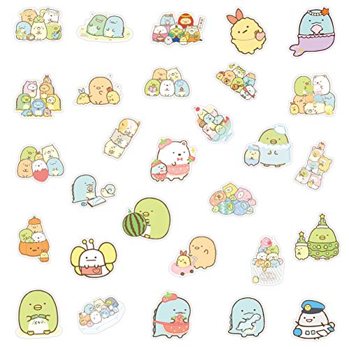 100pcs Cartoon Sticker Cute Cartoon Stickers Vinyl Waterproof Stickers for Kids Teens Adults Laptop Water Bottles Skateboard Birthday Party Supplies