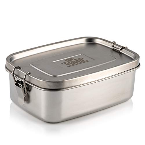 Indian-Tiffin Stainless Steel Large Single Layer Rectangular LunchBox (Large)