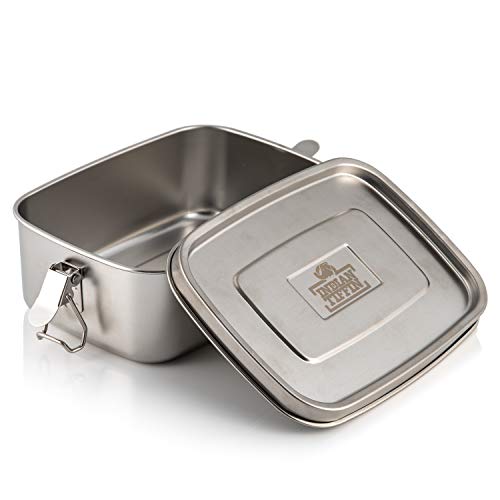 Indian-Tiffin Stainless Steel Large Single Layer Rectangular LunchBox (Large)