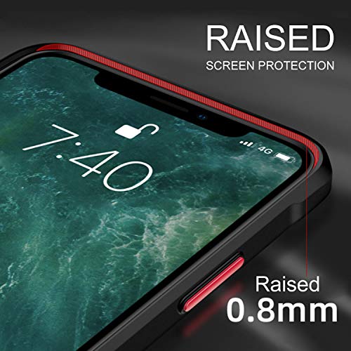 TENOC Phone Case Compatible for iPhone 11 Case, Clear Back Cover Bumper Cases for 11 6.1-Inch, Black