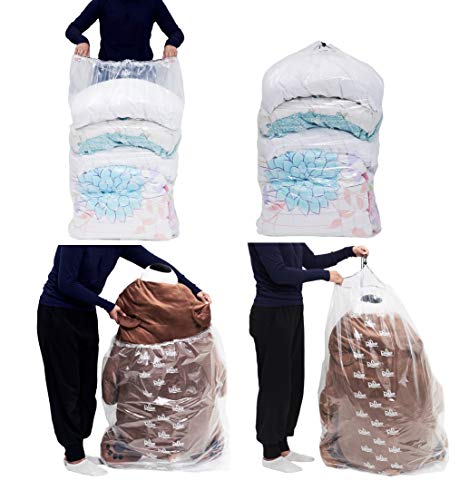 4 pieces of Dust Cover Big Plastic Drawstring Bags Multi-Purpose for Storage and Keeping Luggage, Big Dolls, Blankets, Pillows, Suitcase Good for Household Organizing Reusable (L (79x115 cm))