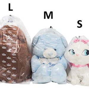 4 pieces of Dust Cover Big Plastic Drawstring Bags Multi-Purpose for Storage and Keeping Luggage, Big Dolls, Blankets, Pillows, Suitcase Good for Household Organizing Reusable (L (79x115 cm))