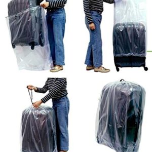 4 pieces of Dust Cover Big Plastic Drawstring Bags Multi-Purpose for Storage and Keeping Luggage, Big Dolls, Blankets, Pillows, Suitcase Good for Household Organizing Reusable (L (79x115 cm))