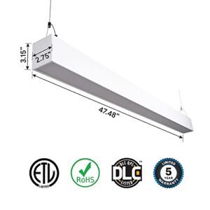 Euri Lighting EUD4-50W103sw, Linkable 4FT CCT Tunable Linear Up/Down Light, 50W, 6500lm, 3000K/4000K/5000K, 120-277V, Damp Rated, 0-10V Dimmable, ETL & DLC Certified, 5YR, 50K HR Warranty, White