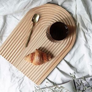 Decorative Wood Charcuterie Board, Wooden Serving Board, Kitchen Shelf Decor (Oval)