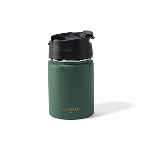 Stainless Steel Tumbler 8.8oz/260ml - Green | Vacuum Insulated, Double Wall, Sweat-proof Sipper Bottle with Lid for Hot and Cold Drinks | Travel Coffee Sports Bottle