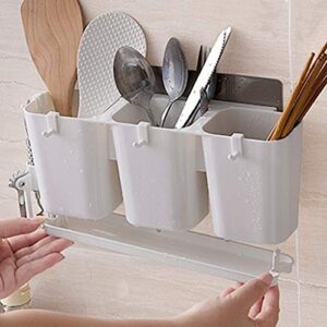 ZSQAI Kitchen Shelves Seamless with Hook Cutlery Drainer Storage Box Chopsticks Cage Kitchen Shelves Refrigerator Magnetic Storage Box