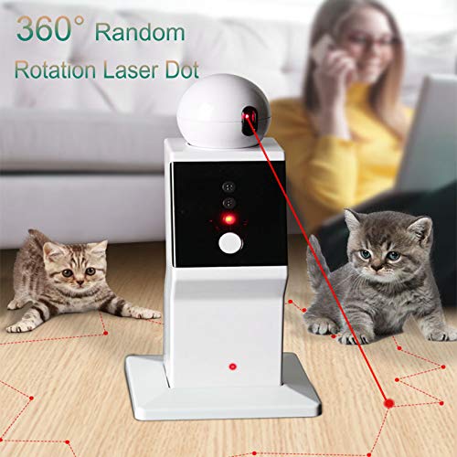 LASOCUHOO Cat Laser Toy Automatic, Random Moving Interactive Laser Cat Toy for Indoor Cats, Kittens, Cat Red Dot Exercising Toy, Fit for Most Cats