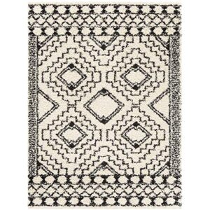 Artistic Weavers Moroccan Soft Ana Maria Shag Area Rug, 7'10" x 10', Cream/Charcoal