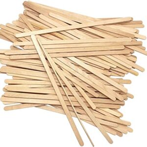 SPIXIR Coffee Stirrers Disposable Wooden Coffee Stir Sticks - Biodegradable Eco-Friendly Round-End Birchwood 5.5 Inches Large Wooden Stir Sticks - Pack of 500 Wood Stir Sticks