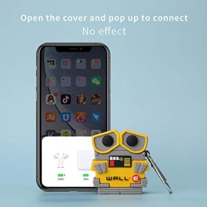 hnspice Case for AirPod 2/1, 3D Cute Cartoons Wall·E Skin Design， for Girls Kids Teens AirPod (Wall·E)