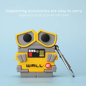 hnspice Case for AirPod 2/1, 3D Cute Cartoons Wall·E Skin Design， for Girls Kids Teens AirPod (Wall·E)