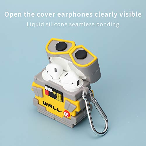 hnspice Case for AirPod 2/1, 3D Cute Cartoons Wall·E Skin Design， for Girls Kids Teens AirPod (Wall·E)