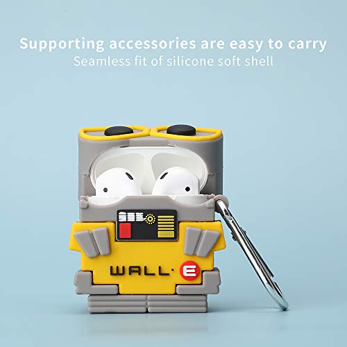 hnspice Case for AirPod 2/1, 3D Cute Cartoons Wall·E Skin Design， for Girls Kids Teens AirPod (Wall·E)