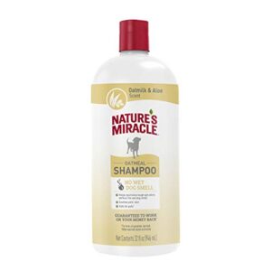 nature's miracle oatmeal shampoo for dogs, 32 ounces, oatmilk and aloe scent