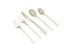 cambridge silversmiths beacon champagne satin 20 piece flatware set, service for 4, silver