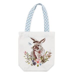 DII Easter Basics Collection Springtime Kitchen Essentials, Gift Bag Set, 9x8.5x3", Garden Bunny Rabbit, 2 Piece