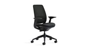 steelcase series 2 office chair, graphite frame, cogent connect licorice