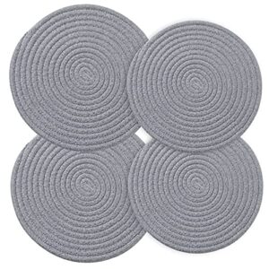 pot holders trivets set 2 sizes 7.8 inches,9.5 inches cotton trivet mat for hot pots and pans, potholders for hot dishes trivet weave mat for hot dishes/pot/bowl/teapot/hot pot