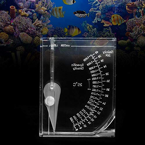 Salinity Tester, Aquarium Salinity Tester Seawater Salt Meter Fish Tank Salinity Measuring Device for Fish Tank Pond Saltwater Water