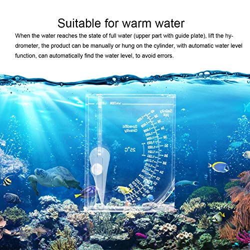 Salinity Tester, Aquarium Salinity Tester Seawater Salt Meter Fish Tank Salinity Measuring Device for Fish Tank Pond Saltwater Water