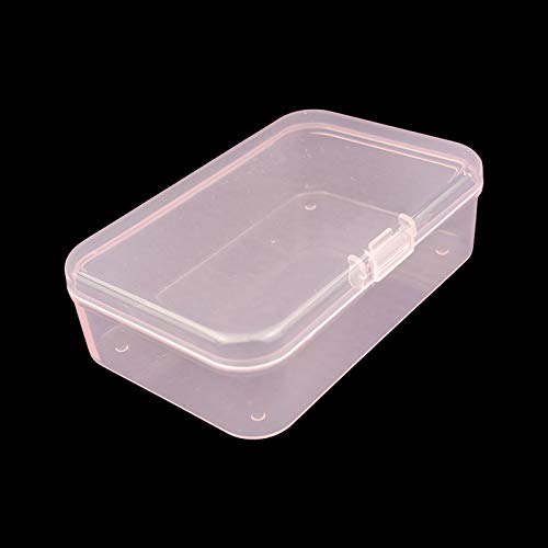 Goodma 12 Pieces Mini Rectangular Plastic Boxes Empty Storage Organizer Containers with Hinged Lids for Small Items and Other Craft Projects (Pink, 3.3 x 2.2 x 1 inch)