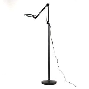 floor lamp led floor light skincare tattoo manicure beauty spa makeup light warm desk reading light bedroom living room desk lamp/white floor light (color : black)