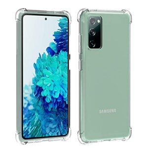 arae case for samsung galaxy s20 fe 5g, premium soft and flexible tpu [scratch-resistant] phone case for samsung galaxy s20 fe 5g, crystal clear, 6.5-inch