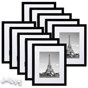 upsimples 10 Pack 8x10 Frame and 10 Pack 5x7 Picture Frame, Black