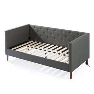 ZINUS Shalini Upholstered Daybed with USB Ports / Convertible Daybed Sofa / Matching Cover Included / No Box Spring Needed / Easy Assembly, Twin