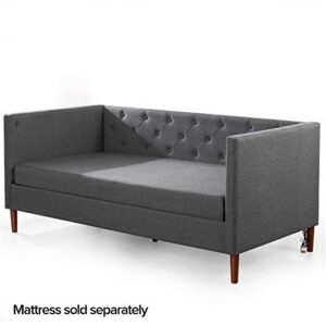 ZINUS Shalini Upholstered Daybed with USB Ports / Convertible Daybed Sofa / Matching Cover Included / No Box Spring Needed / Easy Assembly, Twin