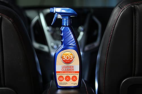 303 Leather Cleaner - Step 1: Cleans & Preps - Safe for Use On Finished & Unfinished Leathers - Cleans Tough Stains - pH Balanced - No Harmful Silicones, 15.5 fl. oz. (30230CSR) Packaging May Vary