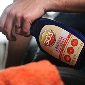 303 Leather Cleaner - Step 1: Cleans & Preps - Safe for Use On Finished & Unfinished Leathers - Cleans Tough Stains - pH Balanced - No Harmful Silicones, 15.5 fl. oz. (30230CSR) Packaging May Vary