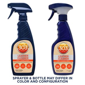 303 Leather Cleaner - Step 1: Cleans & Preps - Safe for Use On Finished & Unfinished Leathers - Cleans Tough Stains - pH Balanced - No Harmful Silicones, 15.5 fl. oz. (30230CSR) Packaging May Vary