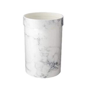 hacoly home imitation marble bathroom garbage can trash can european style plastic deskside wastebasket for living room bedroom office