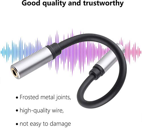 Pasow 3.5mm Female to Female Adapter Cable TRS Stereo Audio AUX Connector Cod for Headphones, Car, HiFi - 15cm/6inch (Grey)