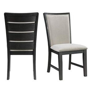 picket house jasper dining slat back side chair set in black