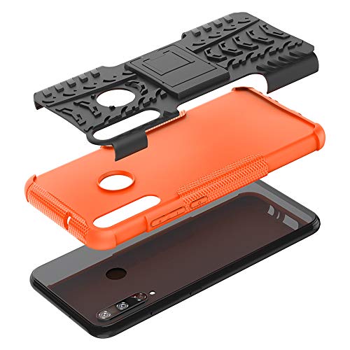 Huawei Y7P Case, Midcas Heavy Duty Dual Layer Hybrid Rugged Reinforced Corners Impact Protection Case Cover with Stand Function for Huawei Y7P / P40 Lite E Orange