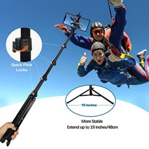 62" Phone Tripod Selfie Stick - Extendable Tripod Stand with Remote & Phone Holder Tripod for iPhone 14 13 12 11 Pro Max XS XR Samsung S23 S22 S21 Camera iPhone Stand for Video Recording Vlogging