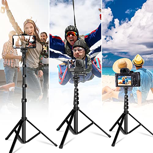 62" Phone Tripod Selfie Stick - Extendable Tripod Stand with Remote & Phone Holder Tripod for iPhone 14 13 12 11 Pro Max XS XR Samsung S23 S22 S21 Camera iPhone Stand for Video Recording Vlogging