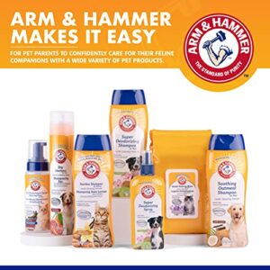 Arm & Hammer Dander Reducing Cat Wipes | 100 Count Lavender Scent Cat Dander Wipes for All Cats with Baking Soda to Soothe and Moisturize | Cat Wipes Made with Advanced Odor Control