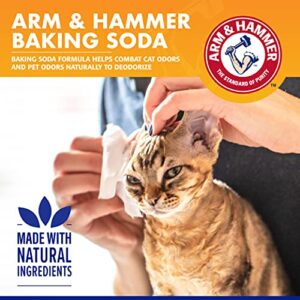 Arm & Hammer Dander Reducing Cat Wipes | 100 Count Lavender Scent Cat Dander Wipes for All Cats with Baking Soda to Soothe and Moisturize | Cat Wipes Made with Advanced Odor Control