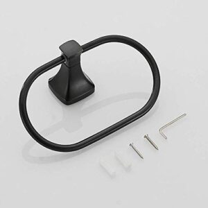 BESy Oil Rubbed Bronze Toilet Tissue Paper Holder with BESy Adhesive Brass Clothes Hook Single Towel Hook for Bathroom Kitchen Garage Square Style Robe Hook Coat Hook Hat Hook