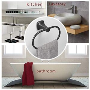 BESy Oil Rubbed Bronze Toilet Tissue Paper Holder with BESy Adhesive Brass Clothes Hook Single Towel Hook for Bathroom Kitchen Garage Square Style Robe Hook Coat Hook Hat Hook