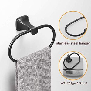 BESy Oil Rubbed Bronze Toilet Tissue Paper Holder with BESy Adhesive Brass Clothes Hook Single Towel Hook for Bathroom Kitchen Garage Square Style Robe Hook Coat Hook Hat Hook